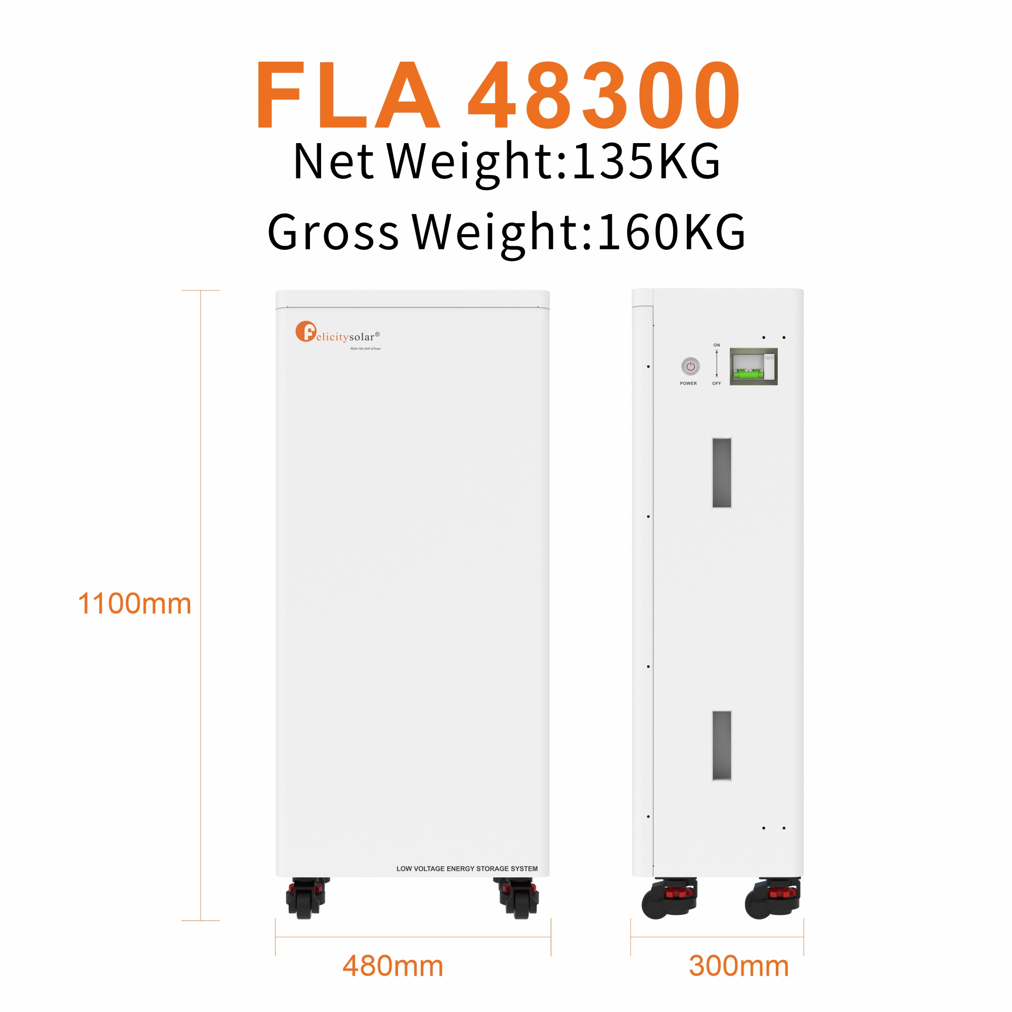 Felicity Solar 15KW 48V 300AH FLA Lithium Battery