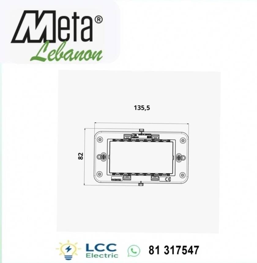 Frame 4 Modules Front Plate
